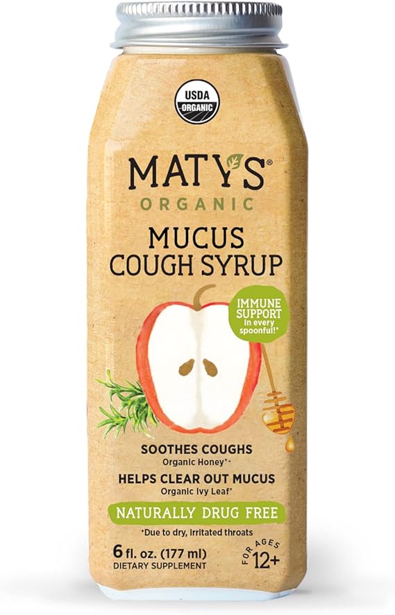 Amazon.com: Maty's Organic Mucus Cough Syrup for Adults and Children 12 ...