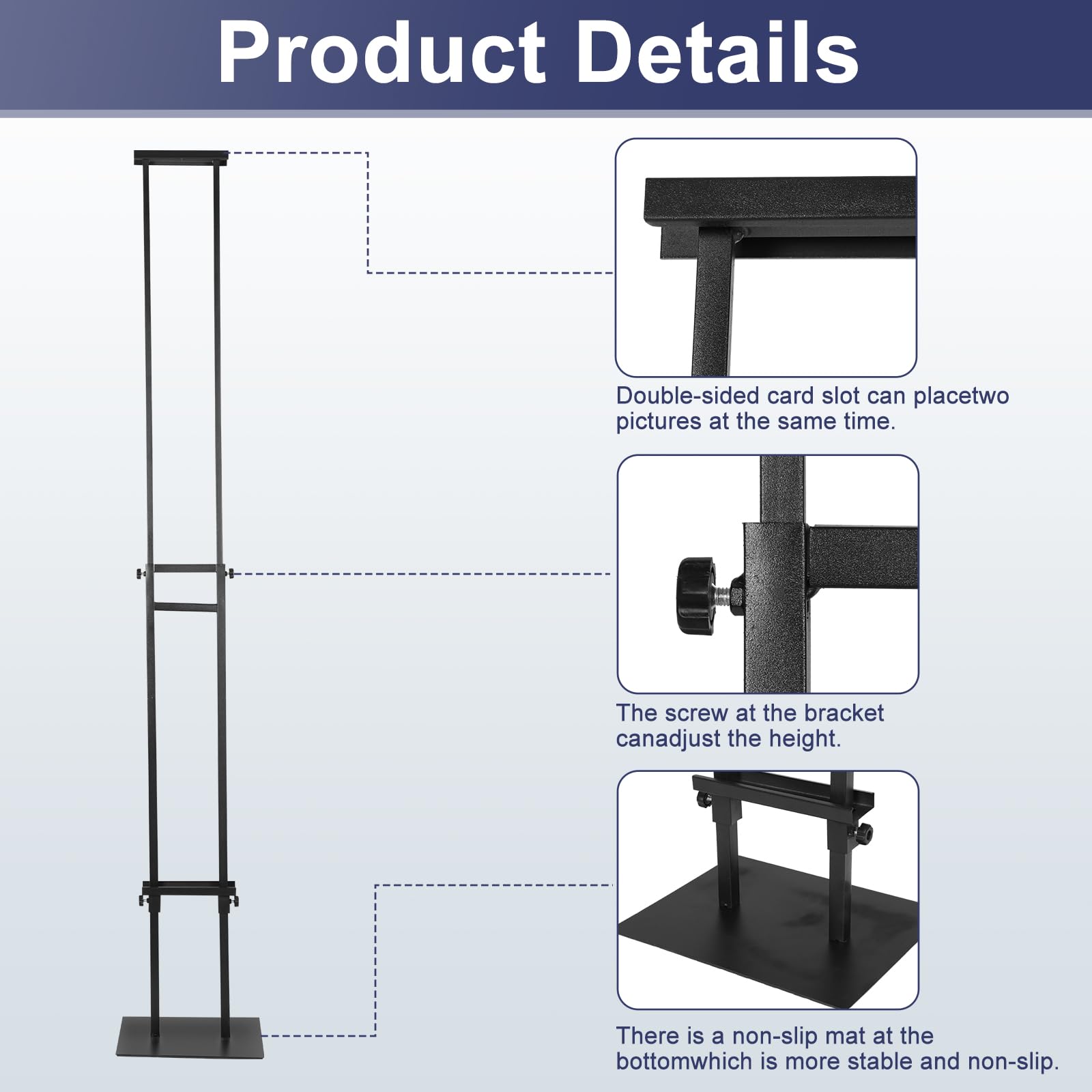 Soaoo 8 Pcs Poster Stand for Display Pedestal Sign Stand, Double Sided ...