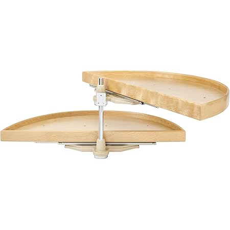 Amazon.com: Rev-A-Shelf Wood Pivot and Slide Half Moon 2-Shelf ...