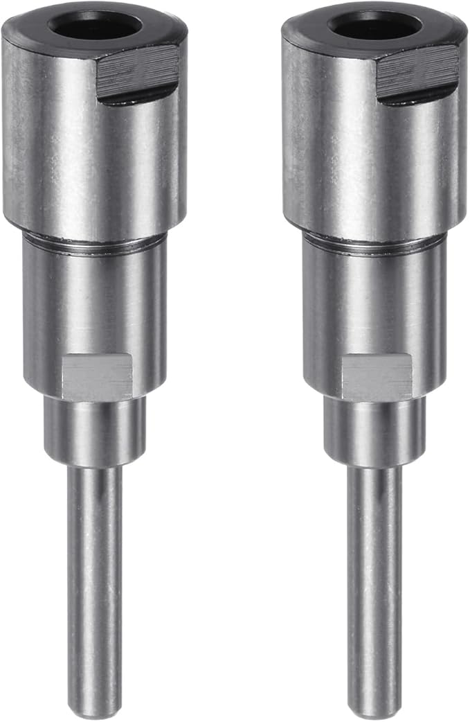 uxcell 2pcs Router Collet Extension Rod Converter Adapter 6.35mm to 8mm ...