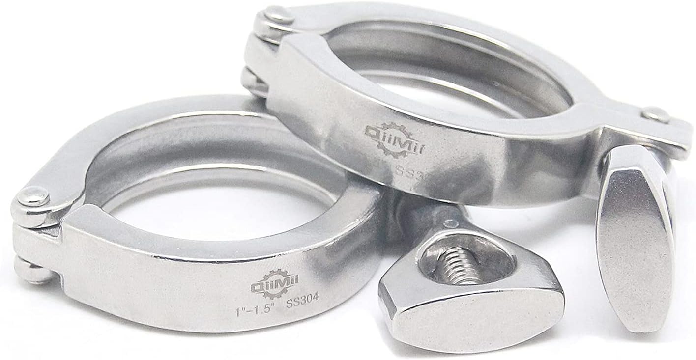 Stainless Steel 304 Single Pin Heavy Duty Tri Clamp with Wing Nut for ...