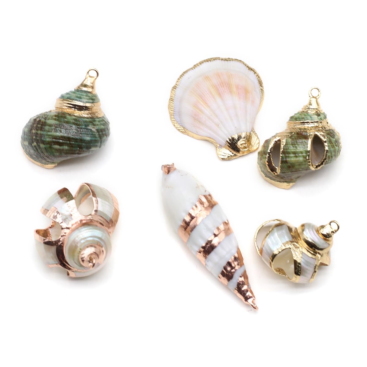 Amazon.com: Zotoone 20pcs Natural Shell Pendants Spiral Shell Conch ...