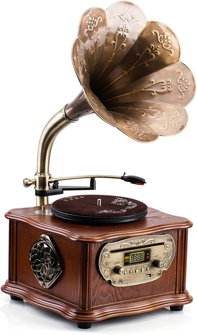 Amazon.com: Vintage Classic Retro Phonograph Gramophone Vinyl Record ...