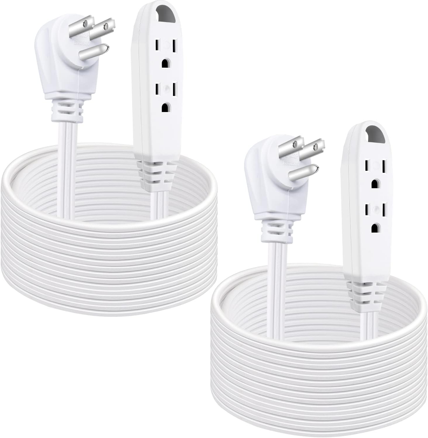 Amazon.com: Cable Matters [ETL Listed] 2-Pack 3 Outlet 3 Prong ...