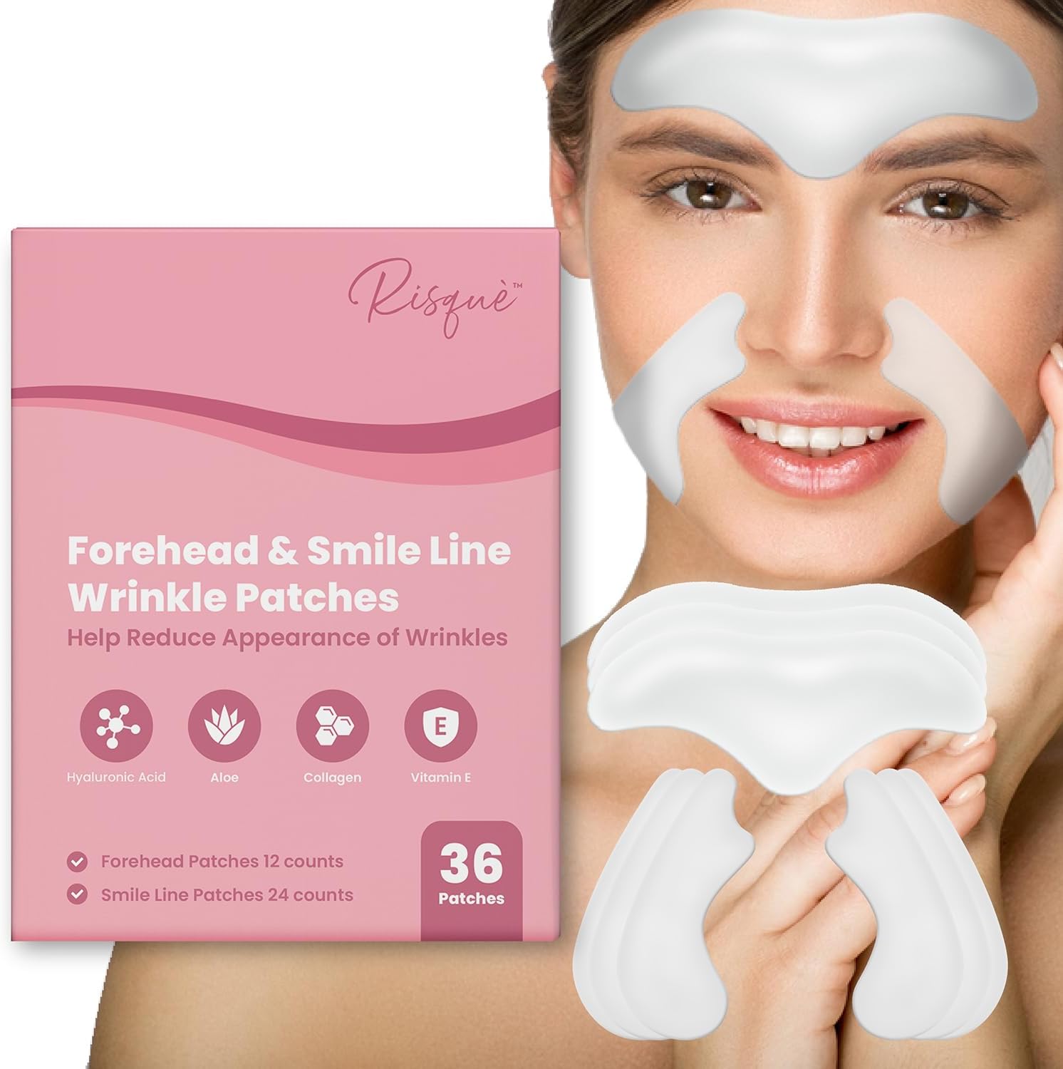 Amazon.com : Forehead Wrinkle Patches and Smile Line Patches Set ...