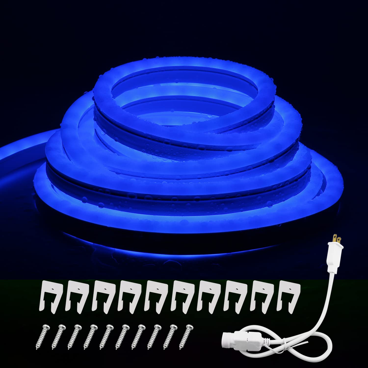 Amazon.com: Areful 16.4FT Neon Lights Blue, LED Flexible Linable ...