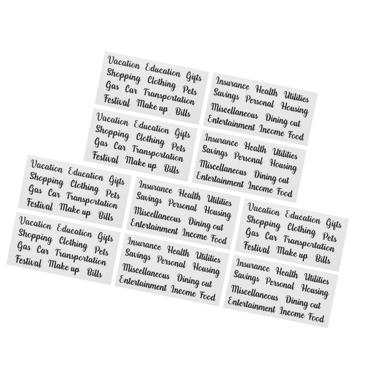 Amazon.com : Lurrose 5 Sets Cash Budget Sticker Budgeting Wallet Budget ...