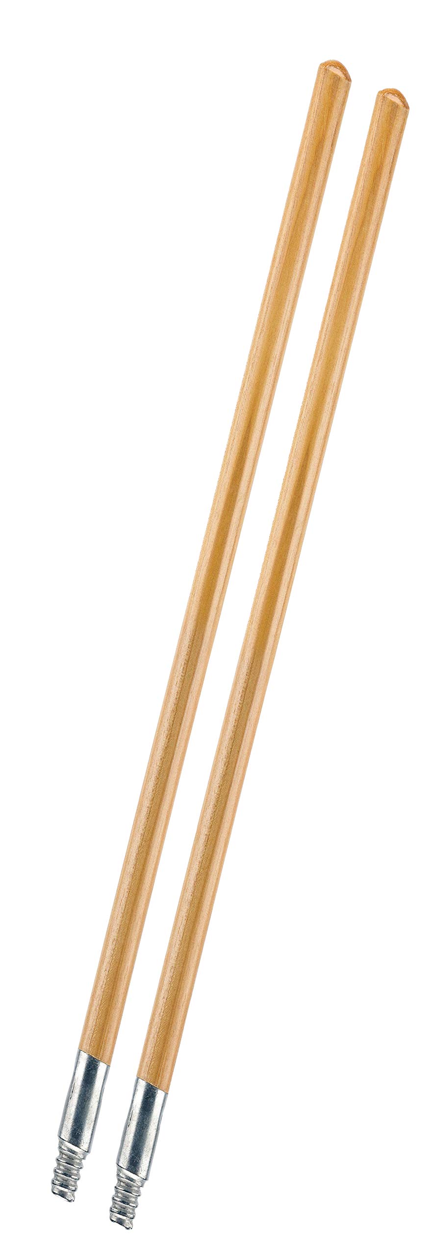 Amazon.com: Superio 2 Pack Natural Wood Handle 72" with Threaded Metal ...