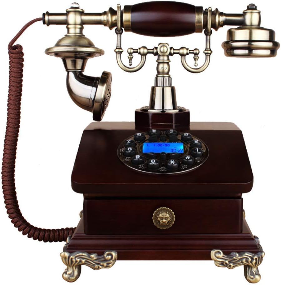 Amazon.com: ROLTIN Classic Retro landline Home landline, Wooden Retro ...