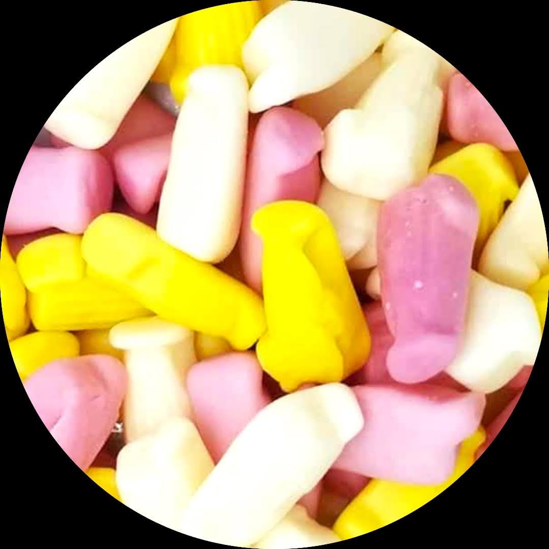 Milkshakes Strawberry, Vanilla and Banana Milkshake Flavour Gummy Soft ...