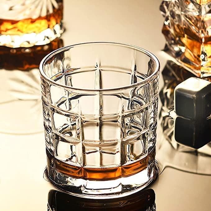 PrimeWorld Set of 2 pcs Fashioned Premium Whiskey Glass - Heavy Base ...