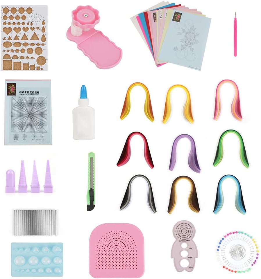 Amazon.com: Paper Quilling Kit Paper Strips Paper Quilling Tools Kit ...