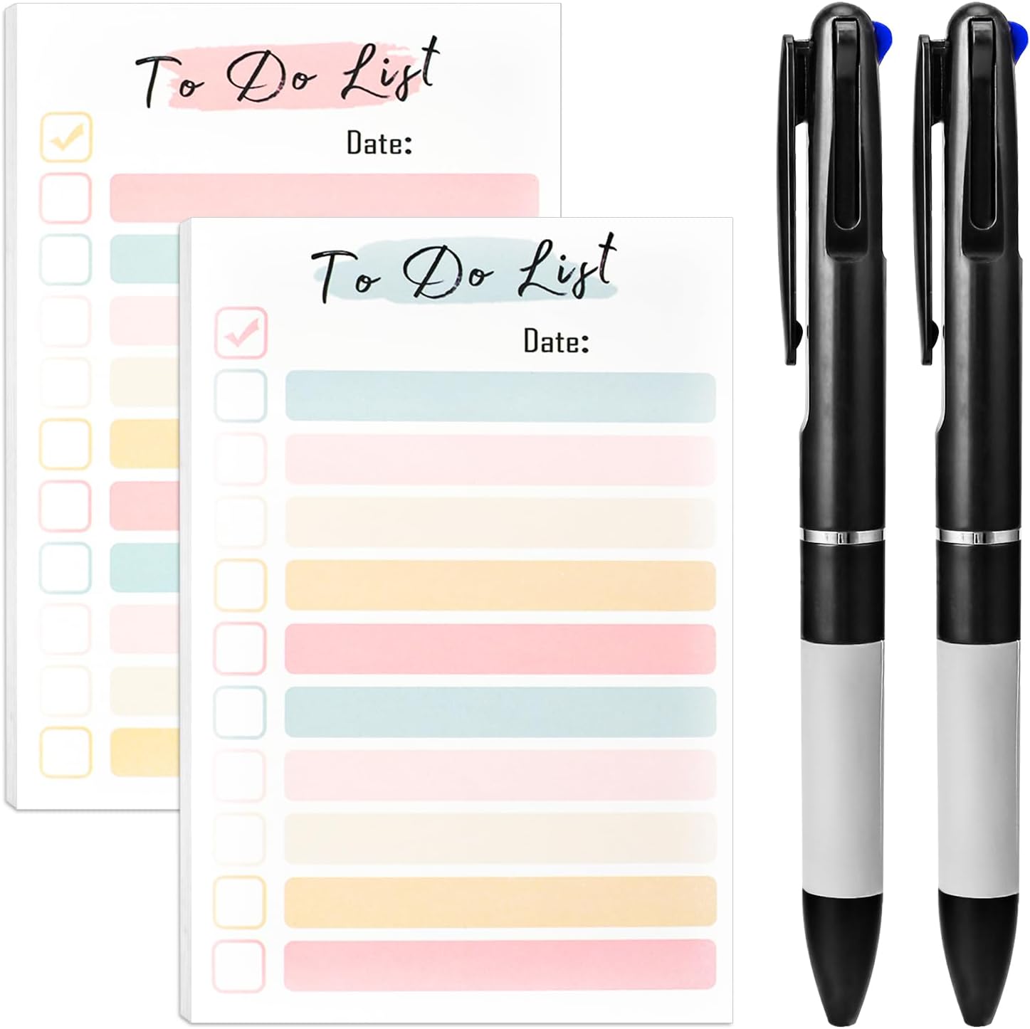 Prasacco 2 Packs to Do List Notes with 2 PCS Retractable Ballpoint Pens ...