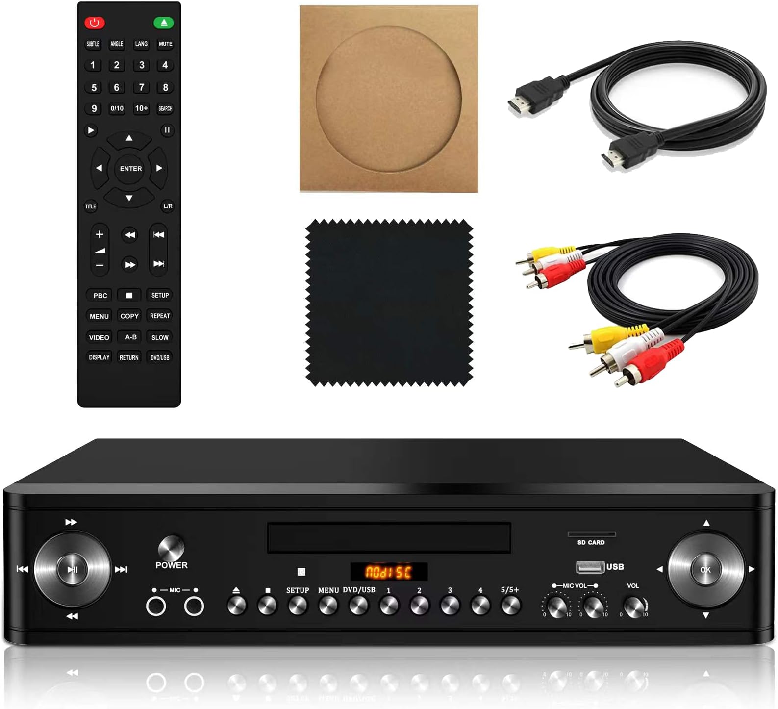 Reproductor HD DVD Upscaling 1080P Soporte HDMI/USB/Tarjeta SD ...
