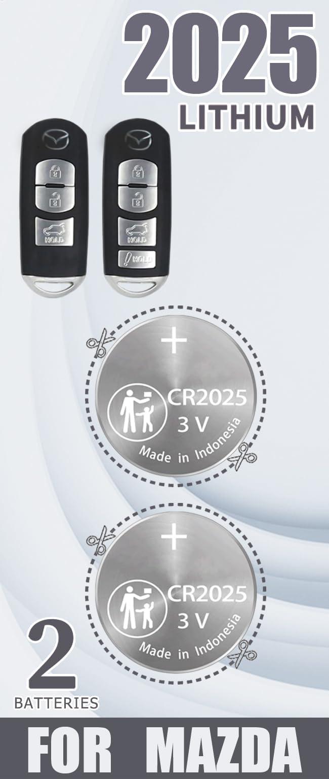 Amazon.com: ZIWLU 2 Pack CR2025 Original Key Fob Battery Replacement ...