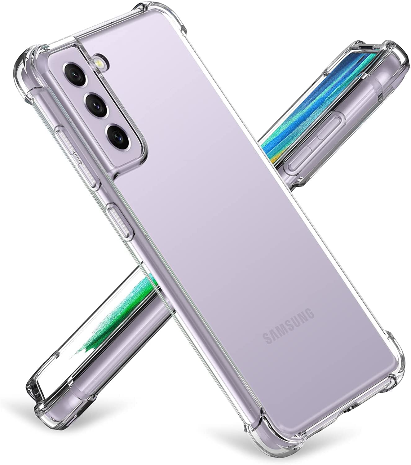 Case for Samsung Galaxy S21 FE 5G Case Cover Clear Back Air Cushion ...