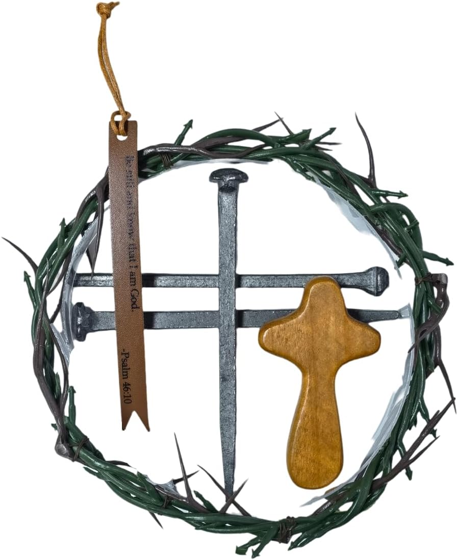 Amazon.com: 3 with iron nails jesus Crucifixion Flat Head Nail ...