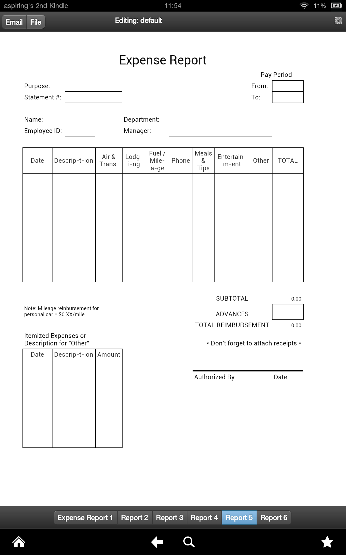 Travel Expense Report - App on Amazon Appstore