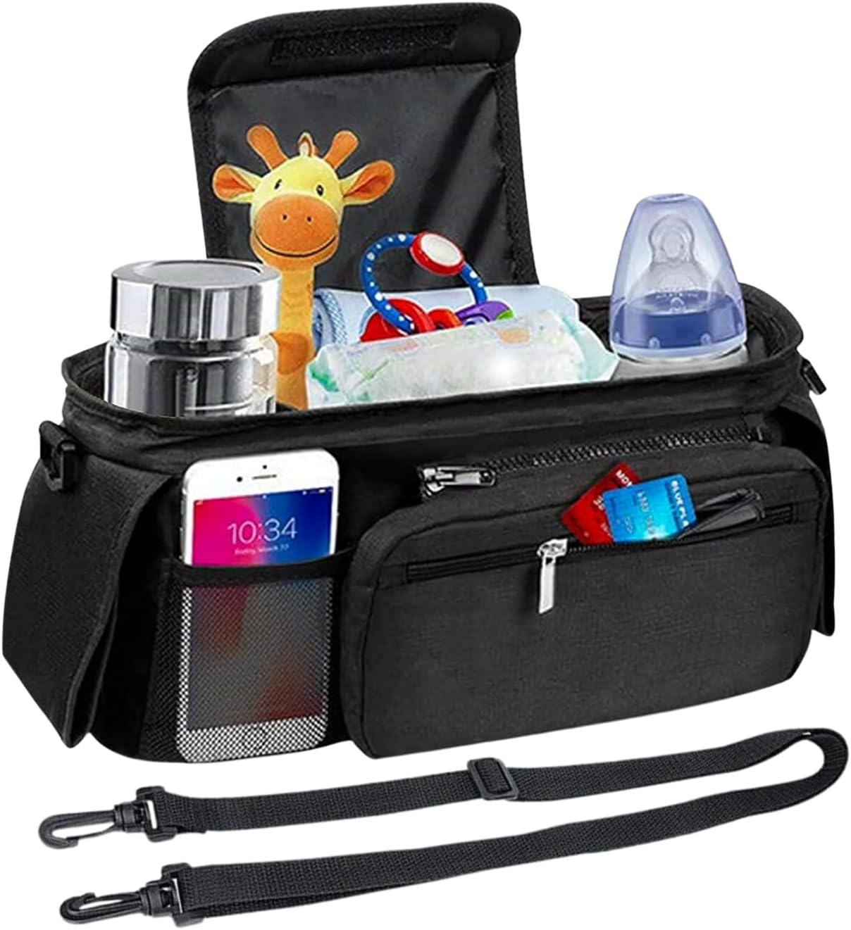 Amazon.com: Stroller Organizer with Snack Pocket and Sippy Cup Holder ...
