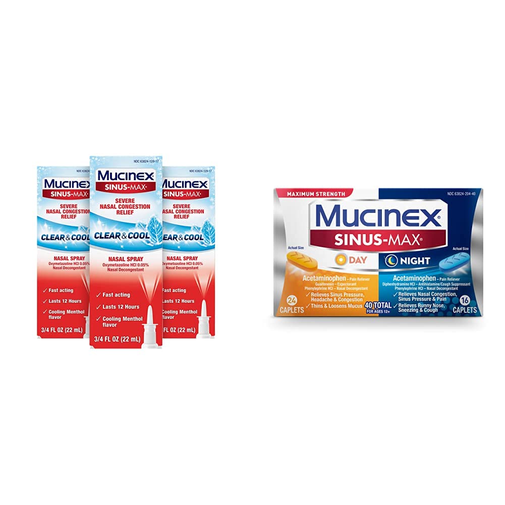 Buy Mucinex Mucinex Severe Nasal Congestion Clear & Cool Nasal Spray ...