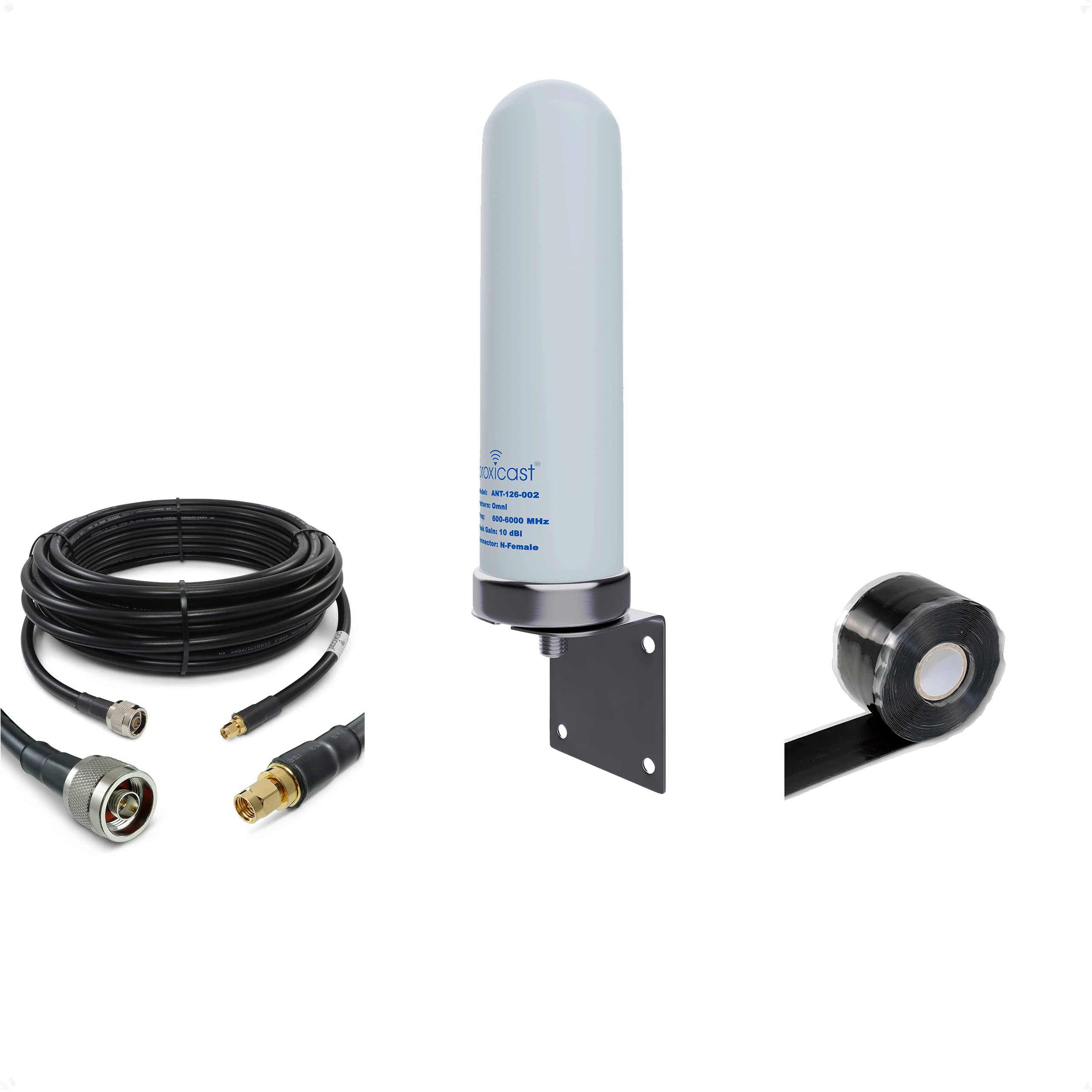 Amazon.com: Proxicast 10 dBi 4G/5G/WiFI Omni Antenna + 50 ft Pro-Grade ...