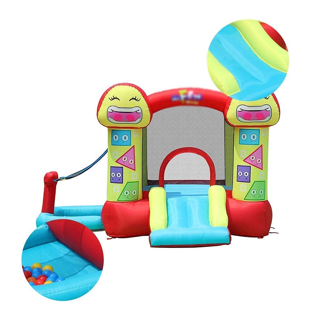 Buy GLXLSBZ Bouncy Castles Inflatable Castle Smiley Jumping Bed ...