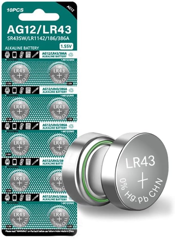 Amazon.com: Cotchear LR43 Batteries 1.5V AG12 Button Cell Battery L1142 ...