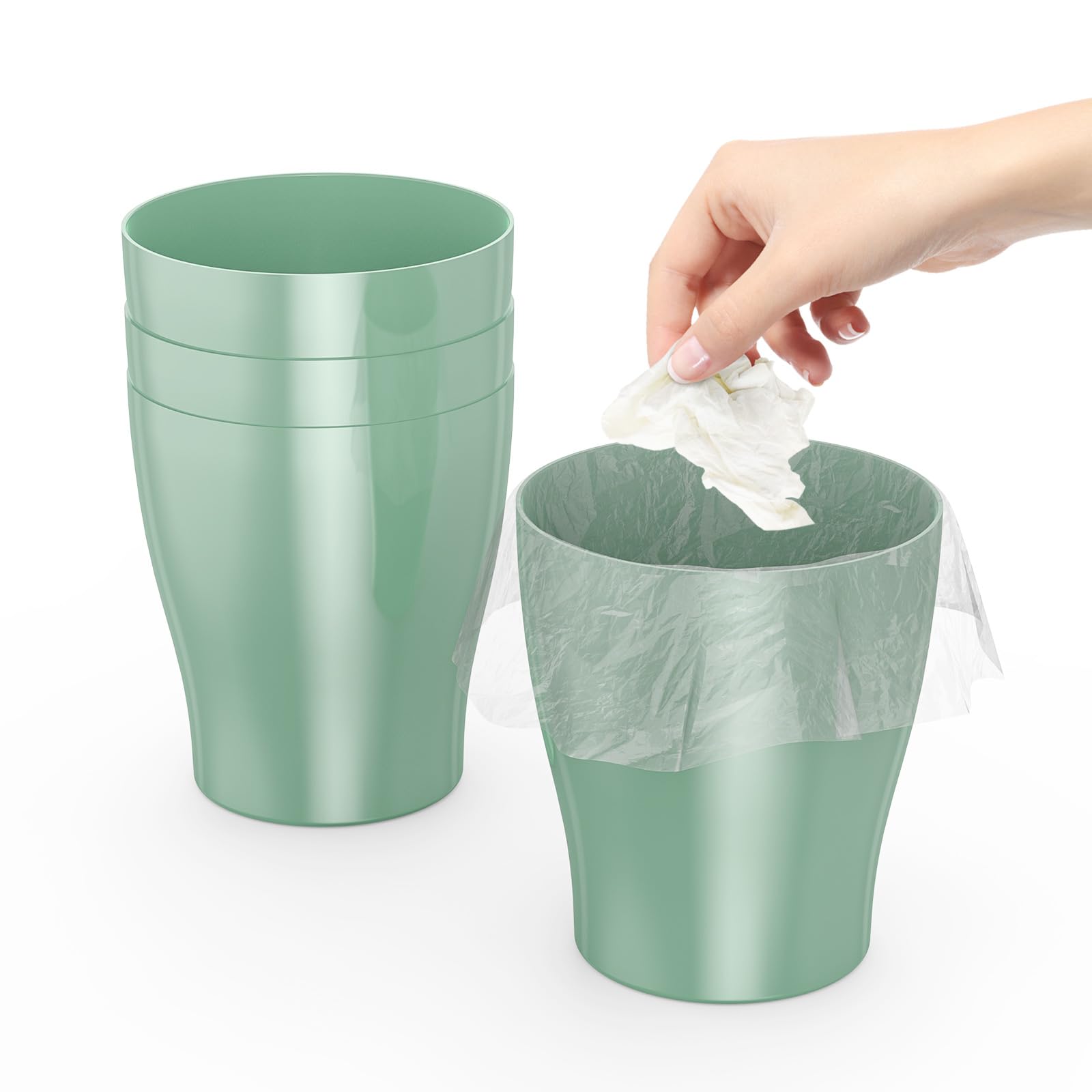 Snapklik.com : HEMOPLT Mini Trash Can - 4 Pack Small Desktop Countertop ...