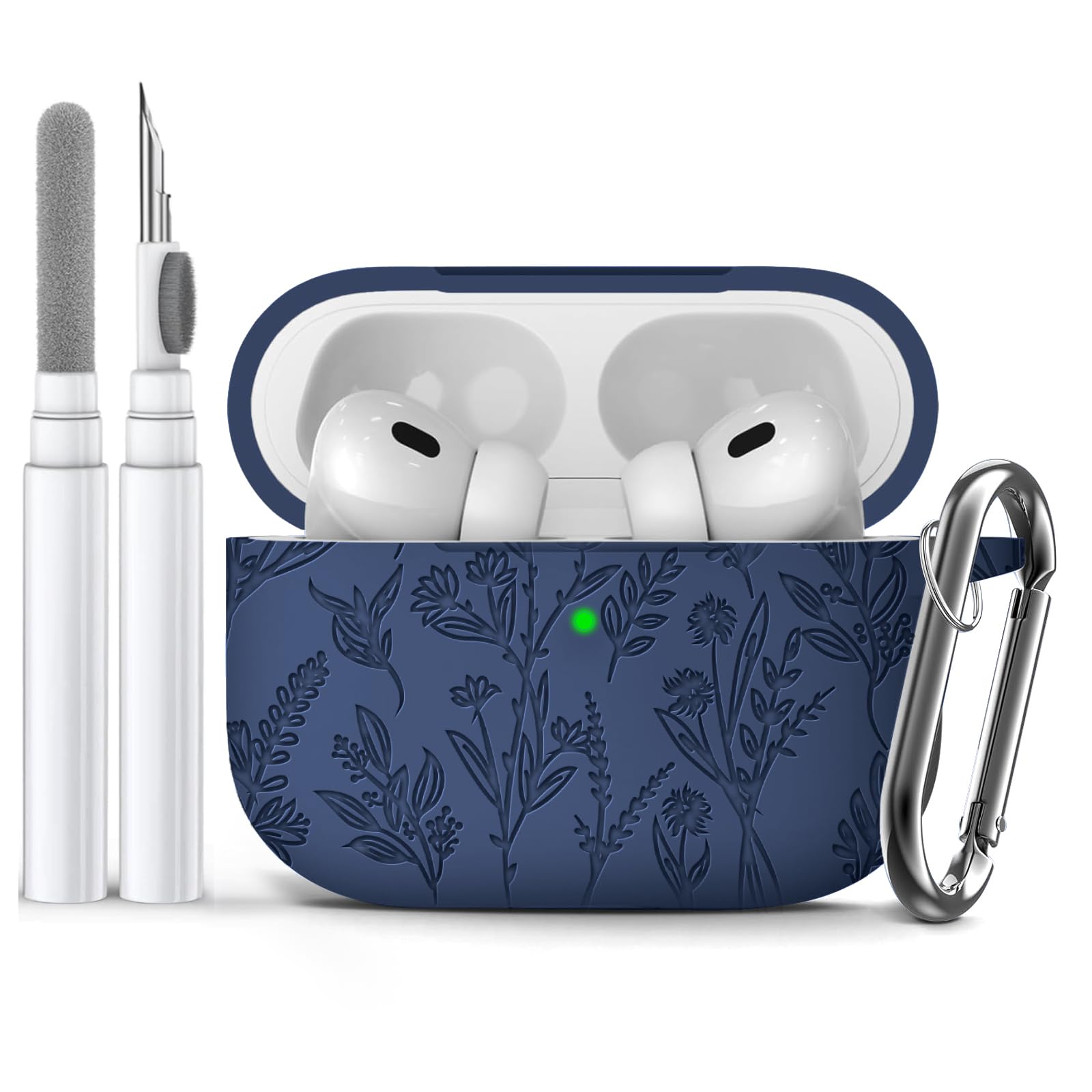 Amazon.com: Flower Engraved Case for Apple AirPods Pro 2 Gen with Clean ...