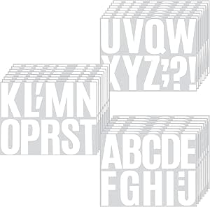 Amazon.com: 24 Sheets / 248pcs Large Letter Stickers, 4 Inch Self ...