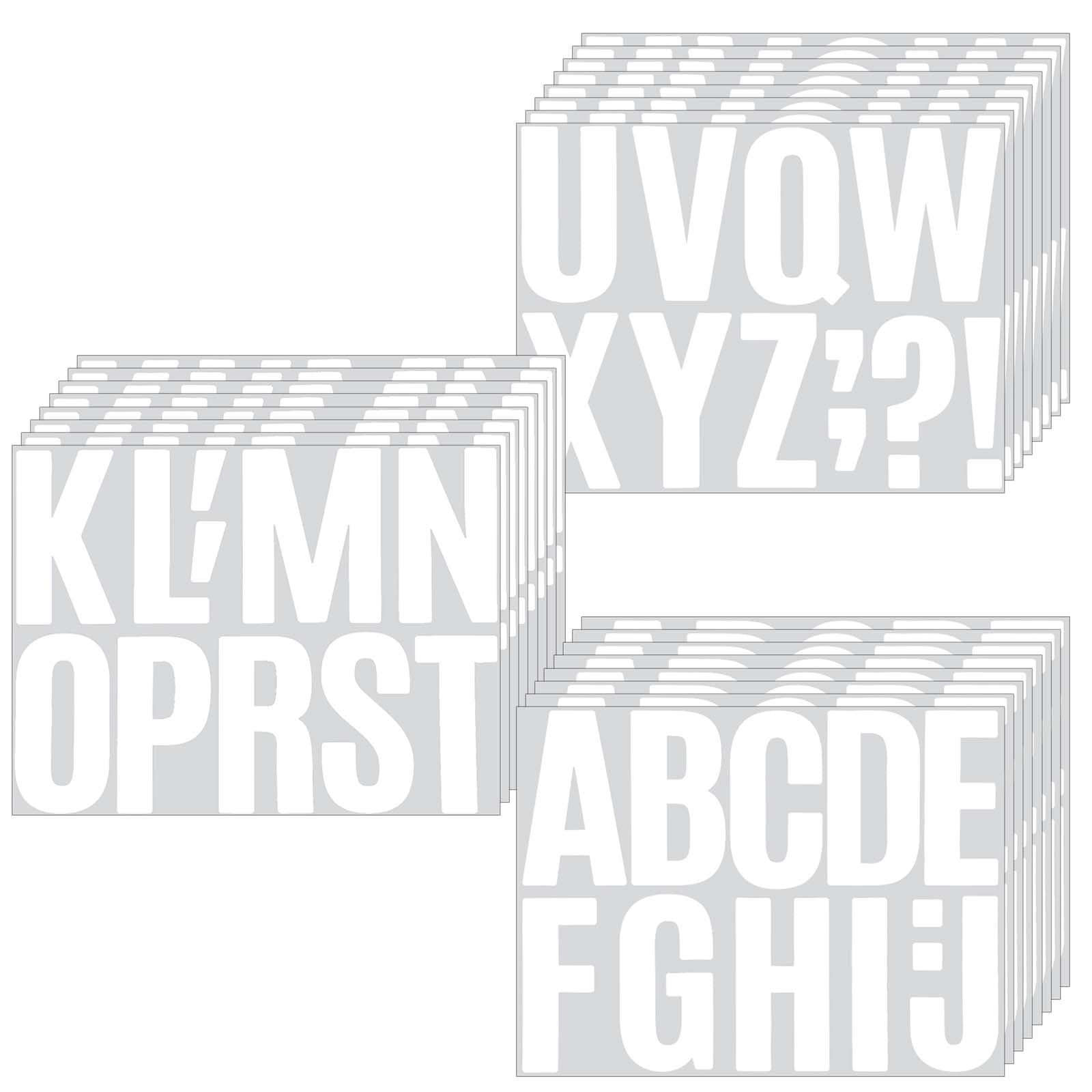 24 Sheets / 248pcs Large Letter Stickers, 4 Inch Self Adhesive Vinyl ...