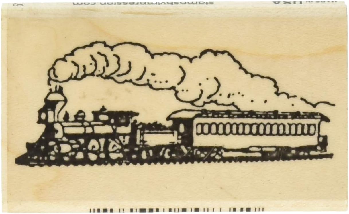 Amazon.com: Stamps by Impression Steam Engine Train Rubber Stamp : Toys ...