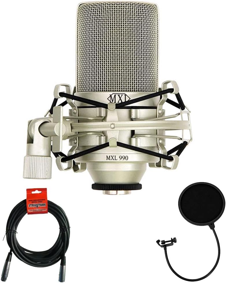 Amazon.com: MXL 990 Condenser Microphone for Podcasting, Singing, Home ...