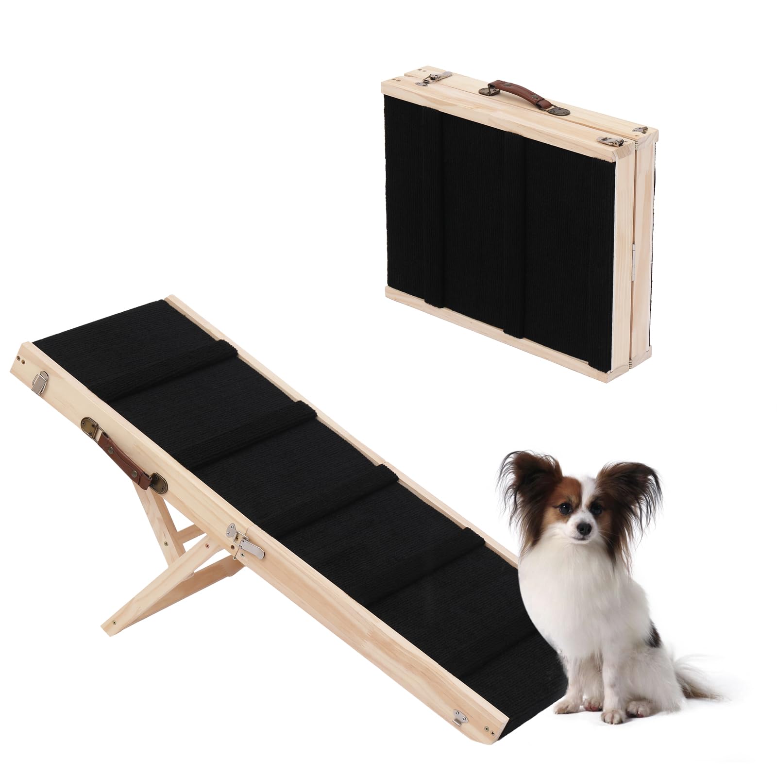 Amazon.com : Adjustable Dog Ramp,Pet Car Ramp,Dog Stairs, Wooden ...