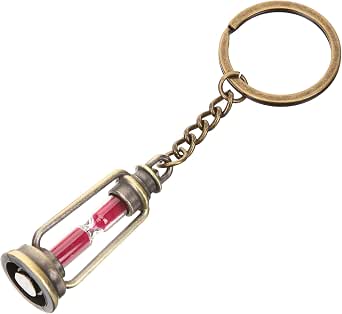 Amazon.com: WRITWAA Hourglass Keychain Vintage Metal Sand Timer ...