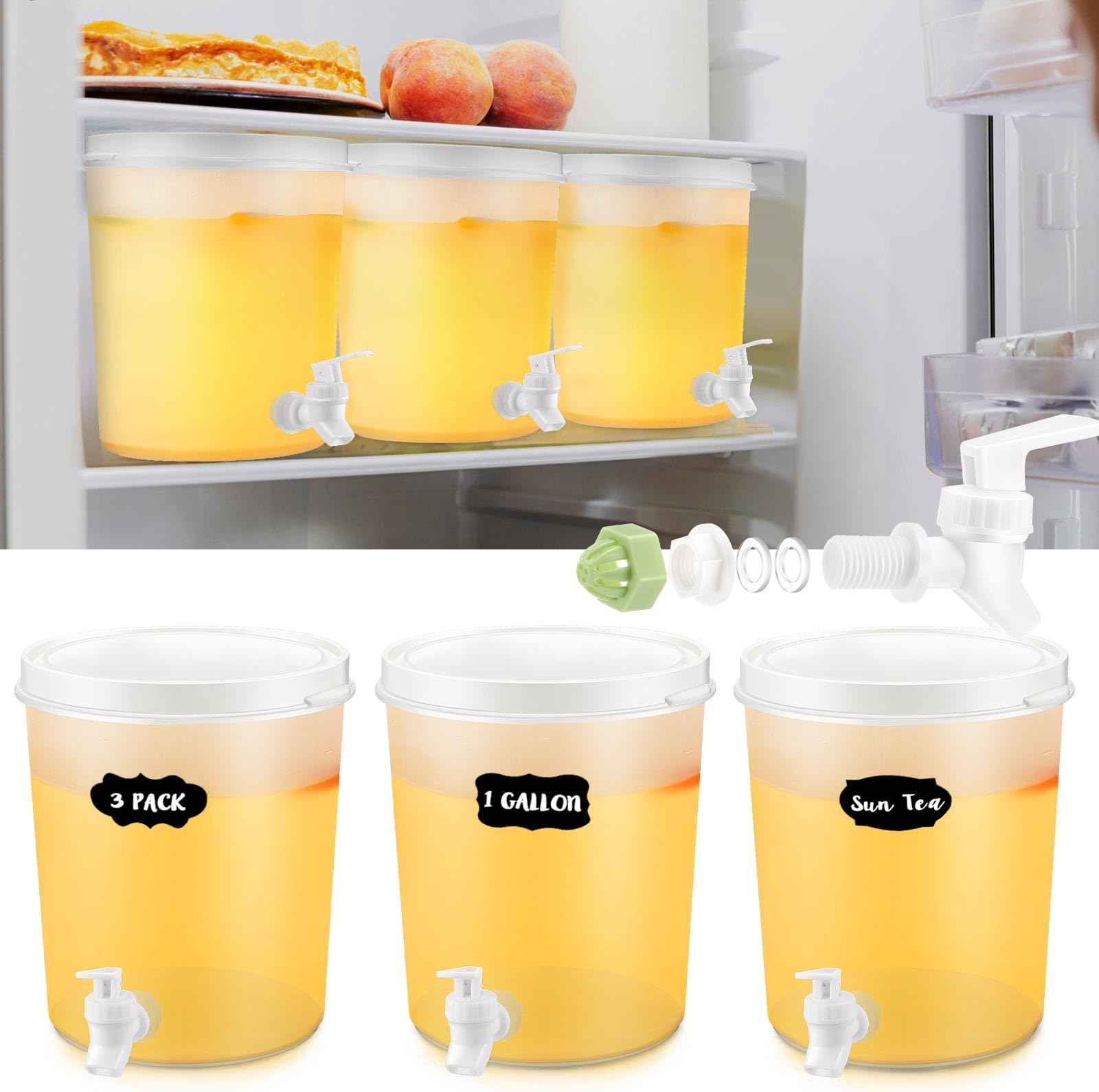 Amazon.com | Tanlade Plastic Drink Dispenser with Stand Beverage ...