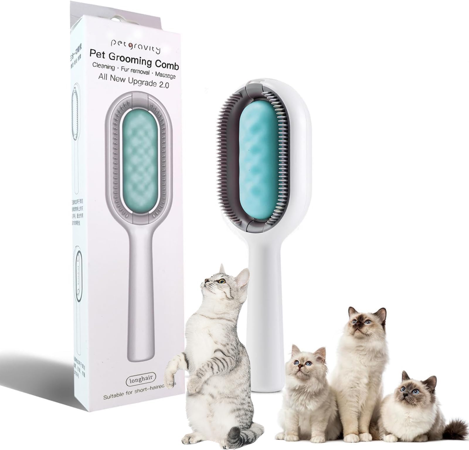Amazon.com: Cat Brush Cat Hair Brush With Water Wipes Cat Brush For ...