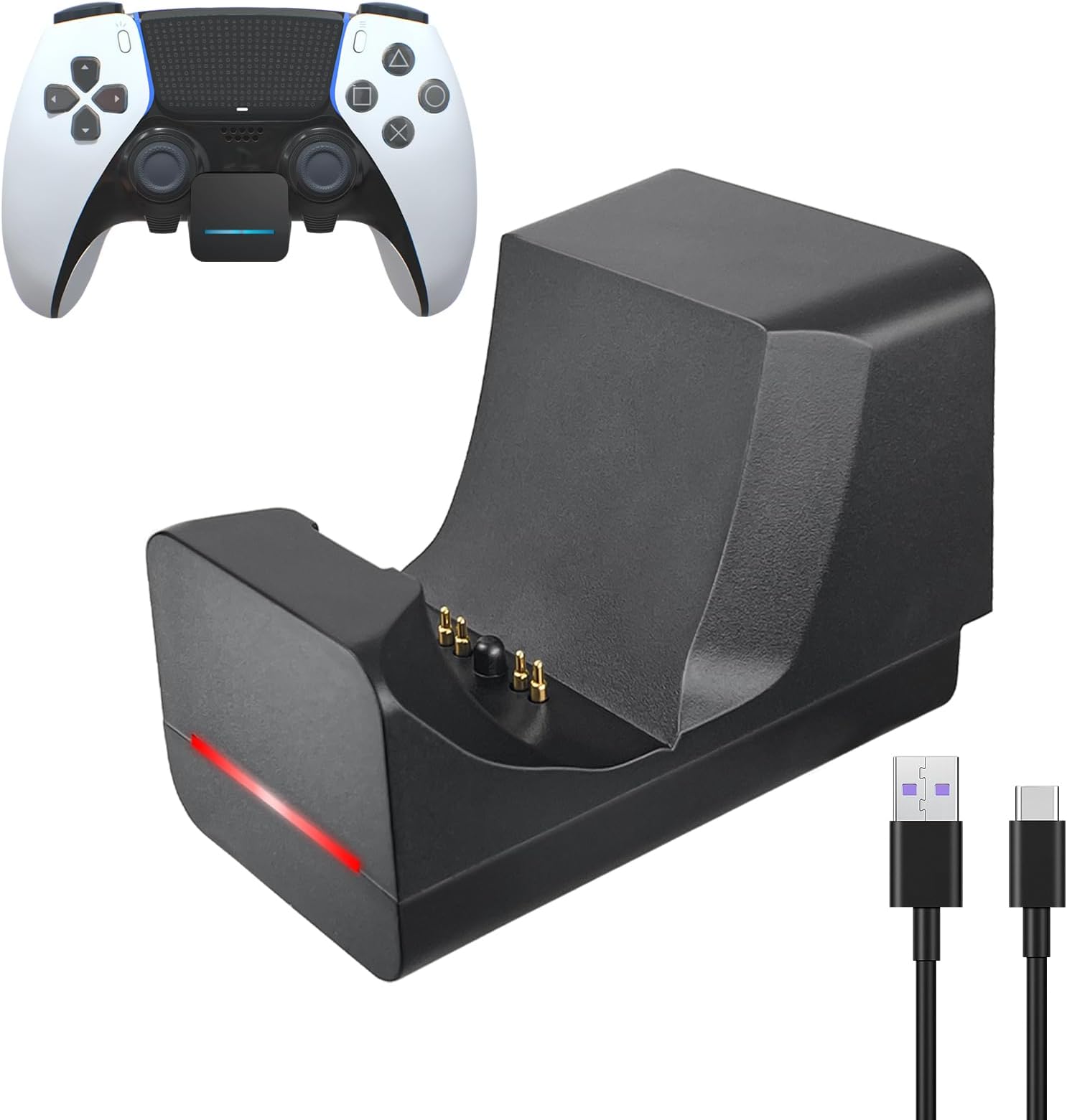 Amazon.com: PS5 DualSense Edge Controller Charger Dock Wall Mount with ...