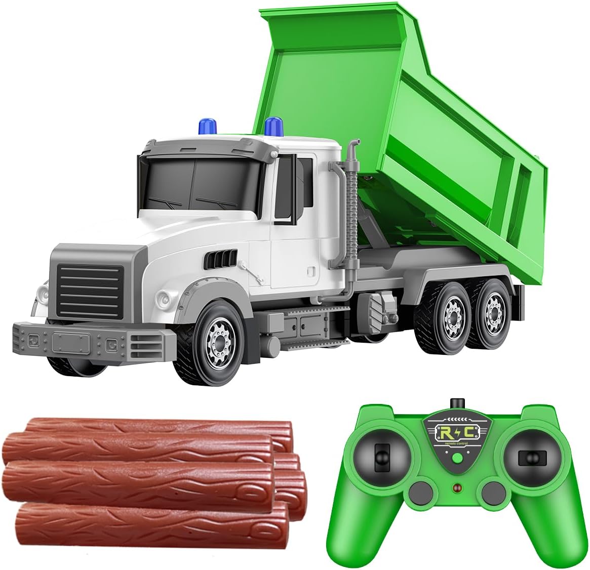 Amazon.com: CALEST Remote Control Construction Dump Truck Toy RC ...