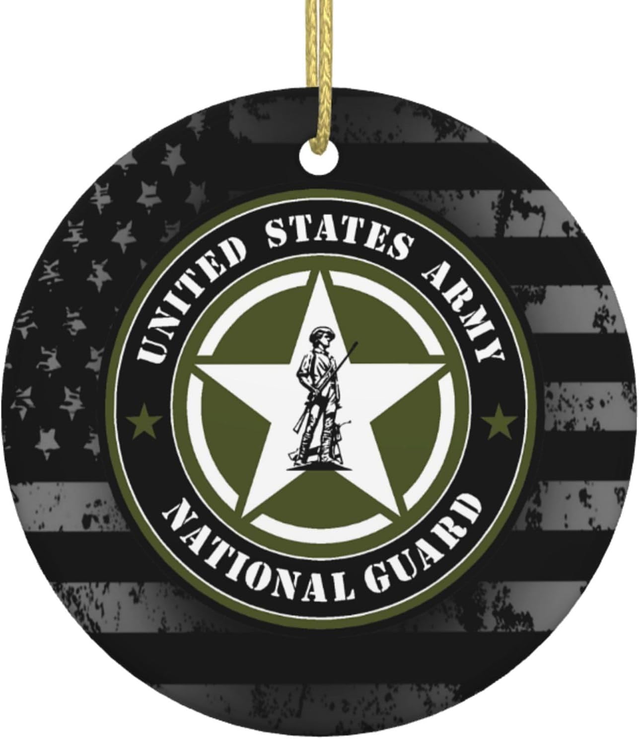 Amazon.com: United States Army National Guard Ceramic Ornaments Hanging ...