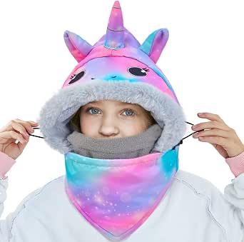 Amazon.com: Kids Balaclava Winter Windproof Hat, Adjustable Ski Mask ...