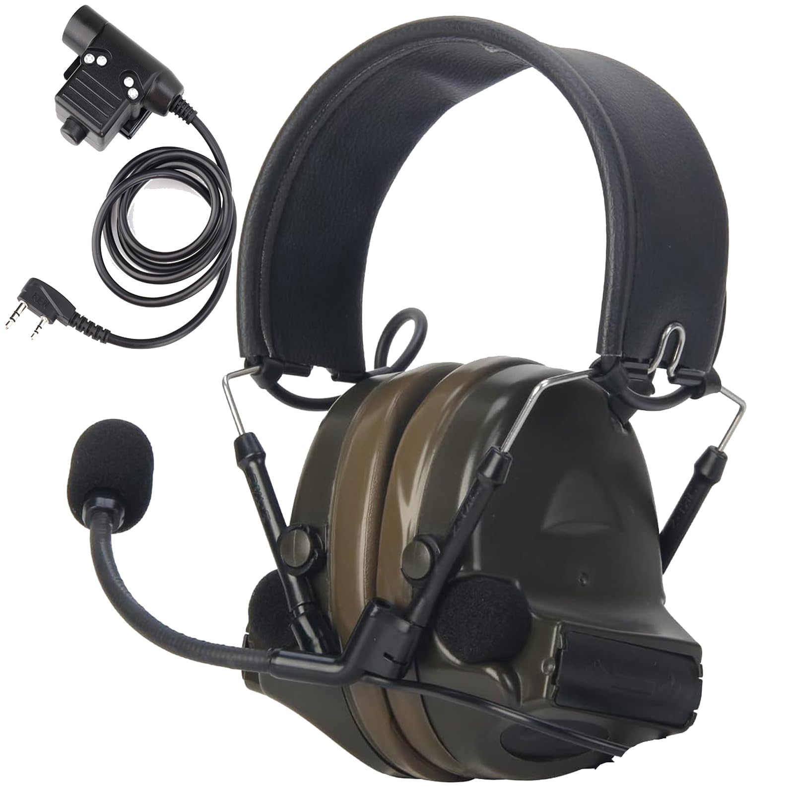 Amazon.com: JinBling Tactical Headset with ptt,Z-Tactical C2 Airsoft ...