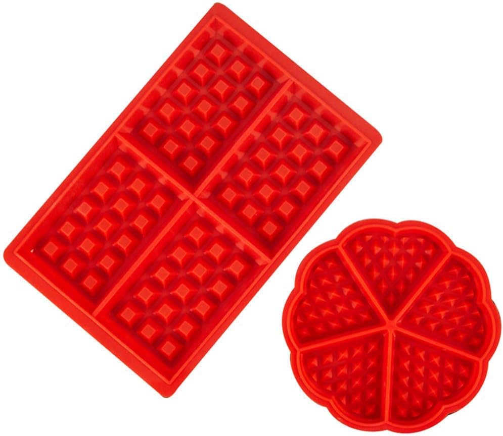 Amazon.com: Amison Waffle Mold Bakeware Silicone Waffle Baking Molds ...