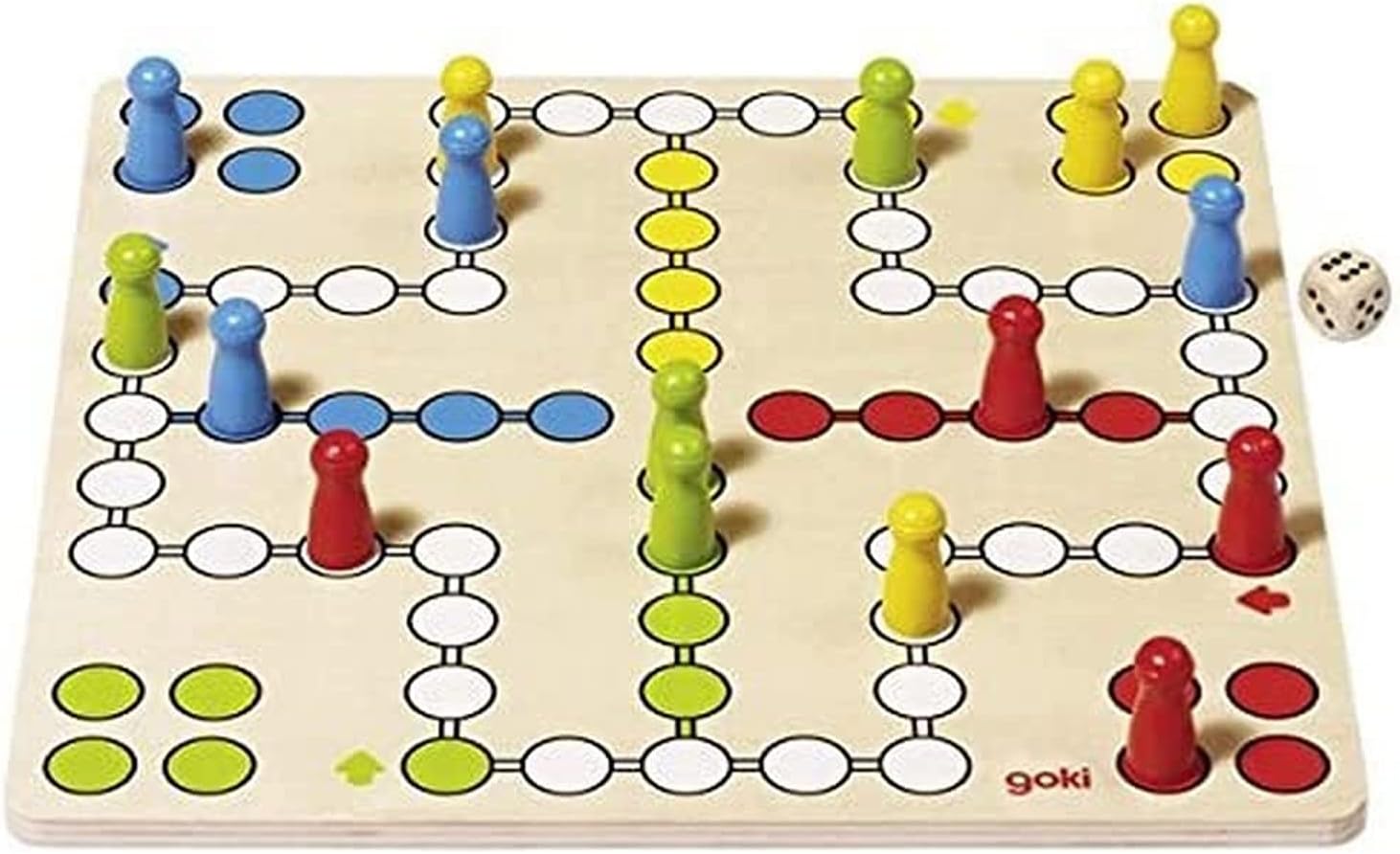 goki 56710 Ludo Board Game, Basic, Mixed : Amazon.co.uk: Toys & Games