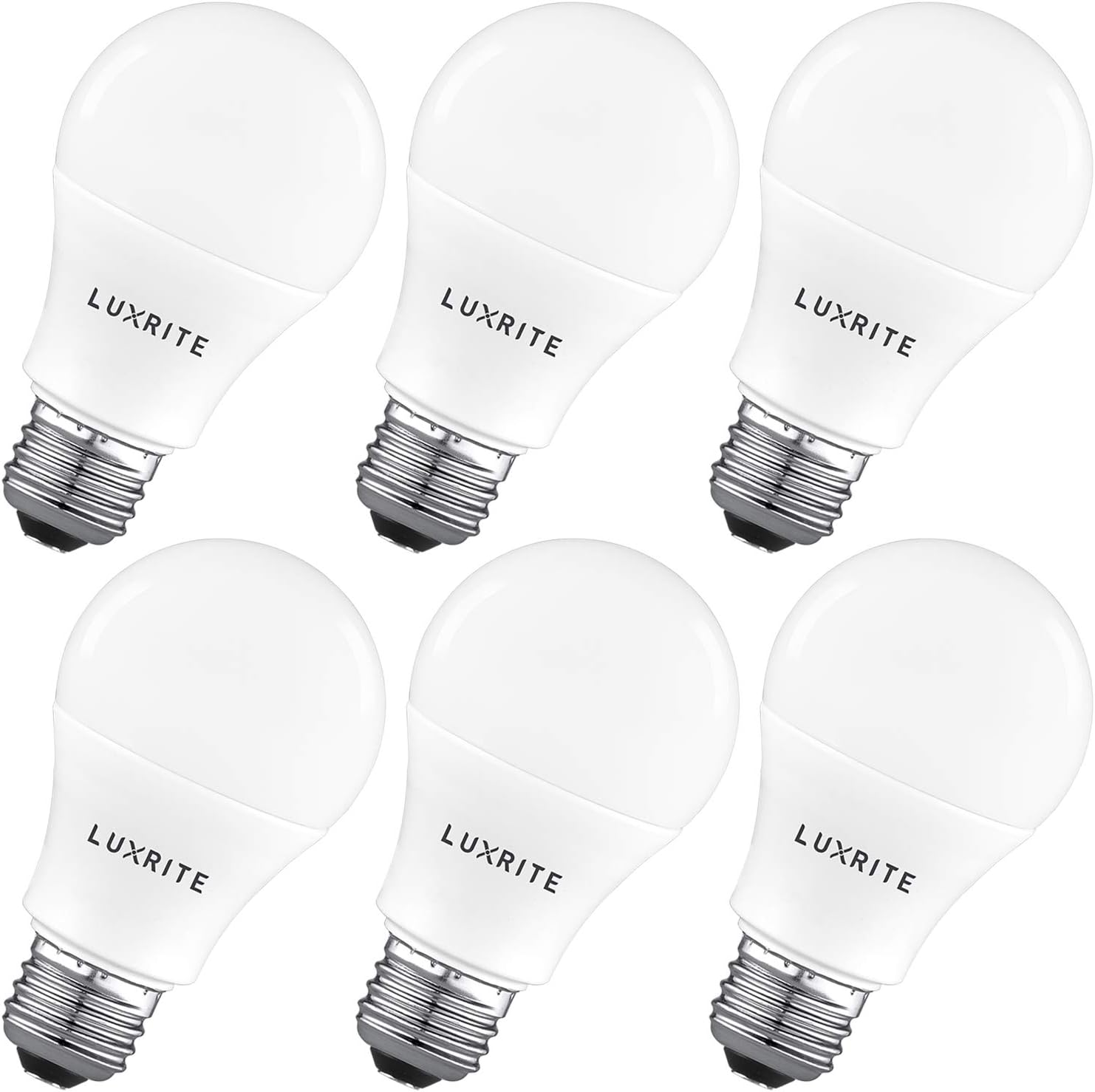 LUXRITE A19 LED Light Bulb 100W Equivalent, 5000K Bright White Non ...