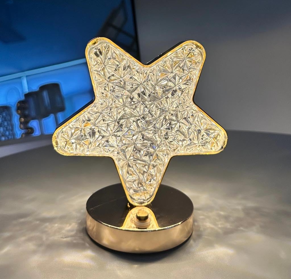 Buy DILUSSO LIVING (Pack of 2 Dimmable Star Shape led Table Lamp Touch ...