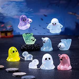 Amazon.com: 10 Pcs Mini Ghost Kits, Colorful Luminous Mini Resin ...