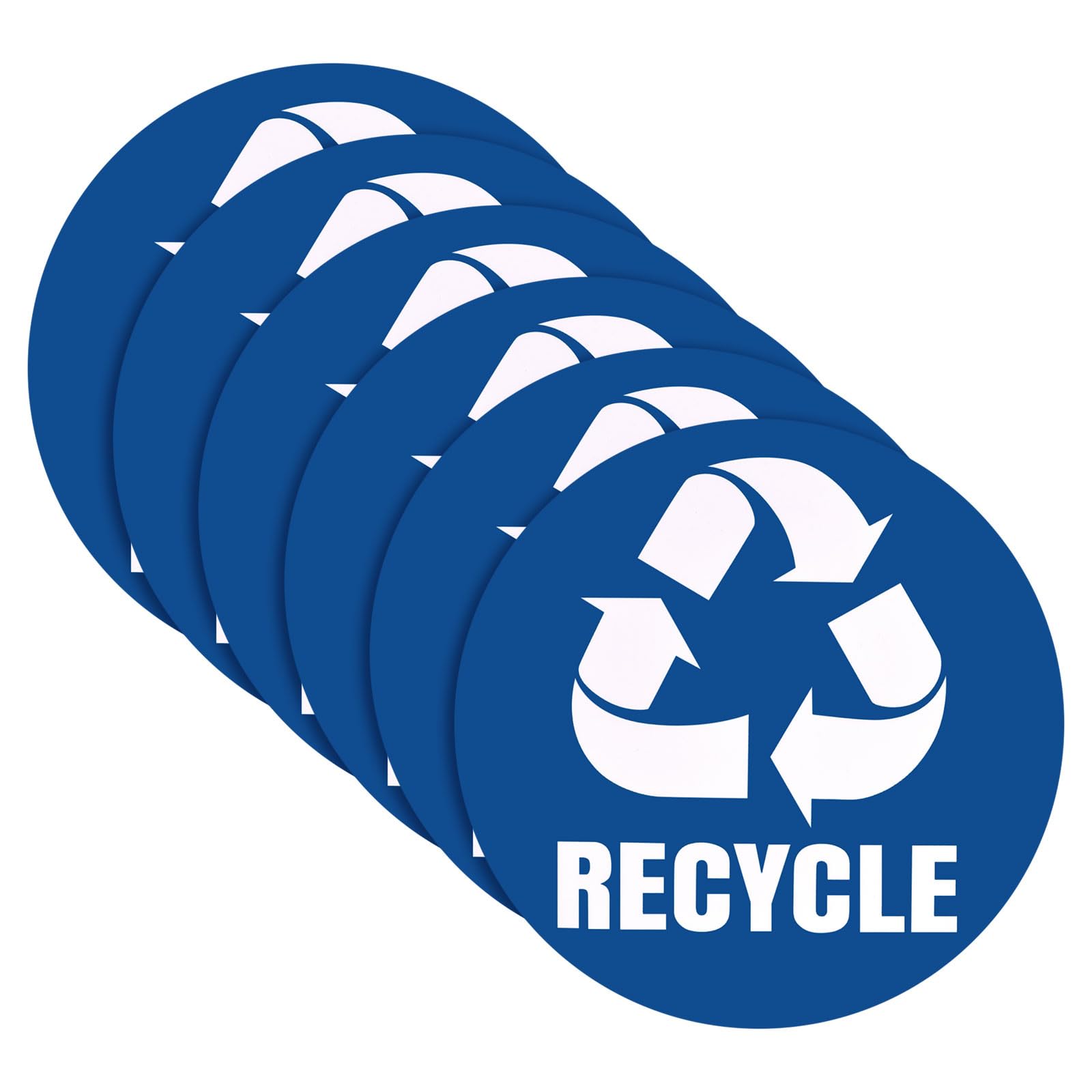 sourcing map Recycle Sticker Bin Labels, 12 Pack 5 Inch Recycling Trash ...