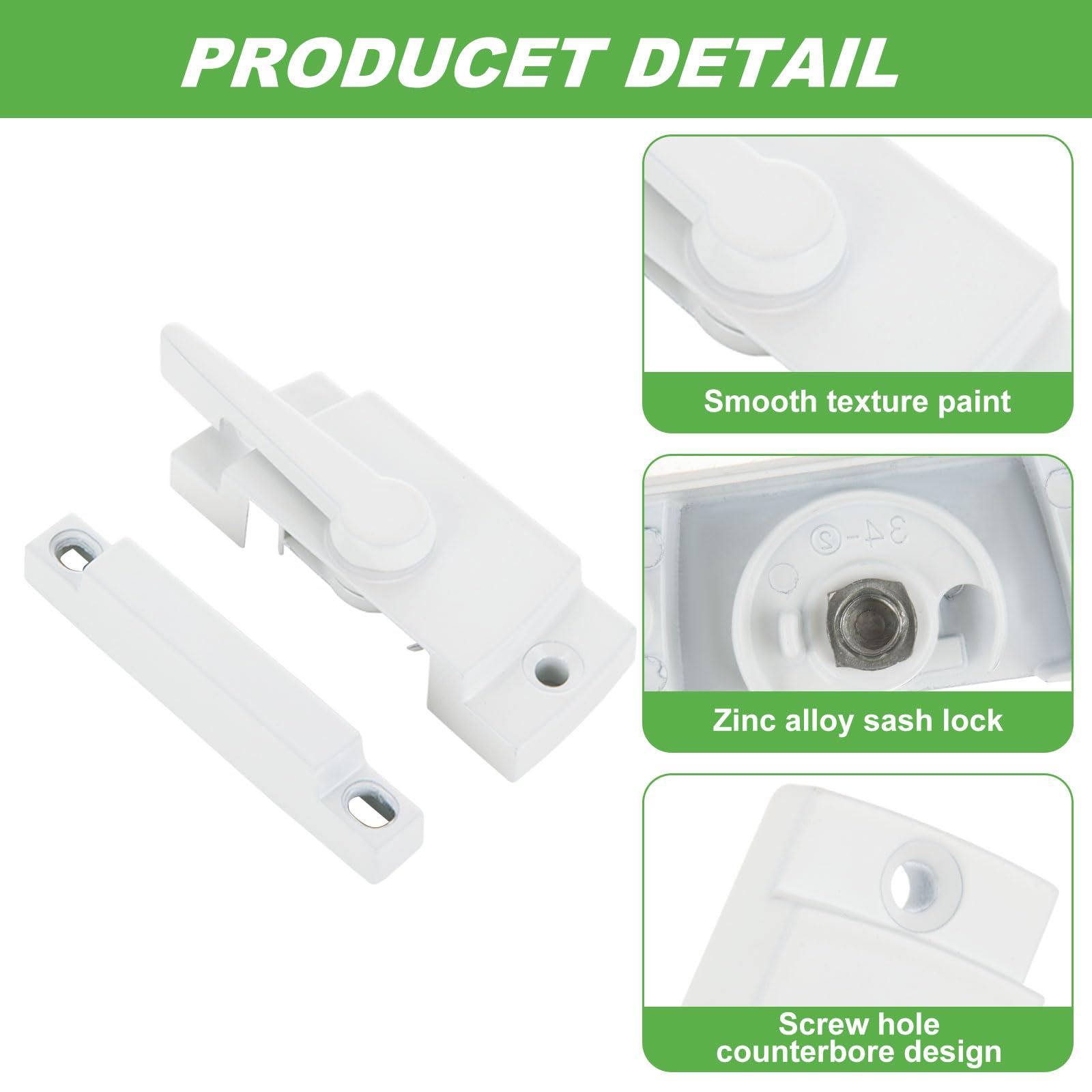 Snapklik.com : 6 Pack Window Sash Locks, Cam Action Window Locks For ...