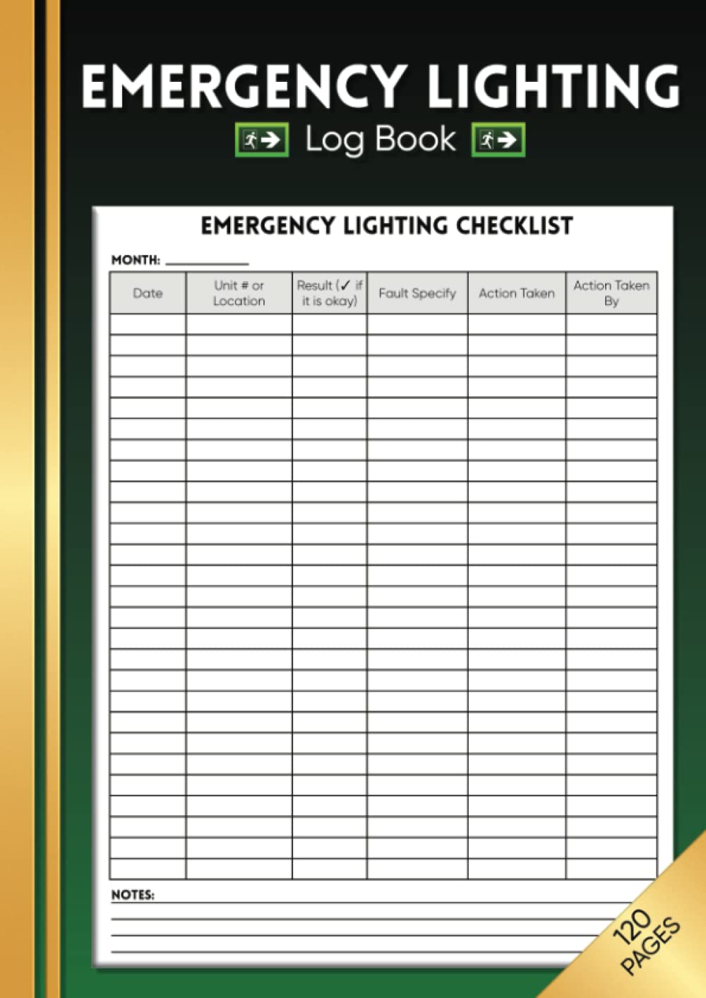 Buy Emergency Lighting Log Book a4: Emergency Lighting Checklist ...